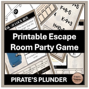 Pirate Plunder Printable Escape Room Party Game - Etsy