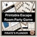 Pirate Plunder Printable Escape Room Party Game - Etsy