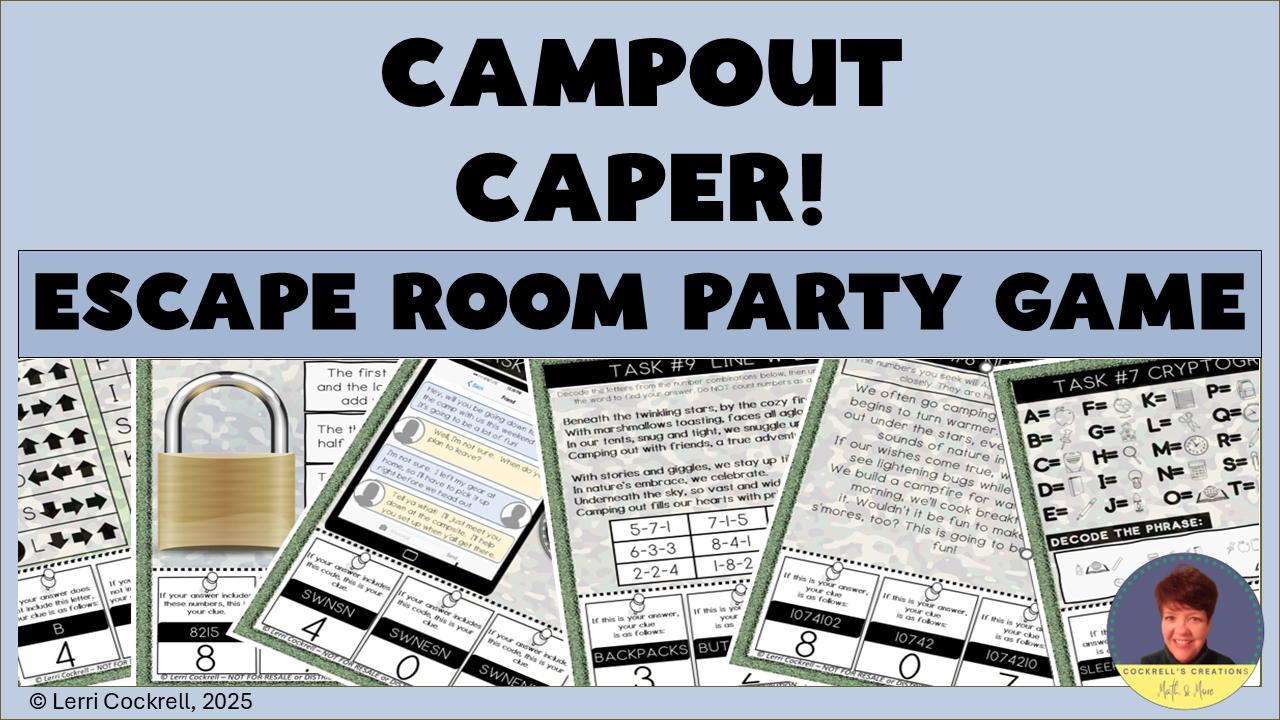 Campout Caper Printable Escape Room - Etsy