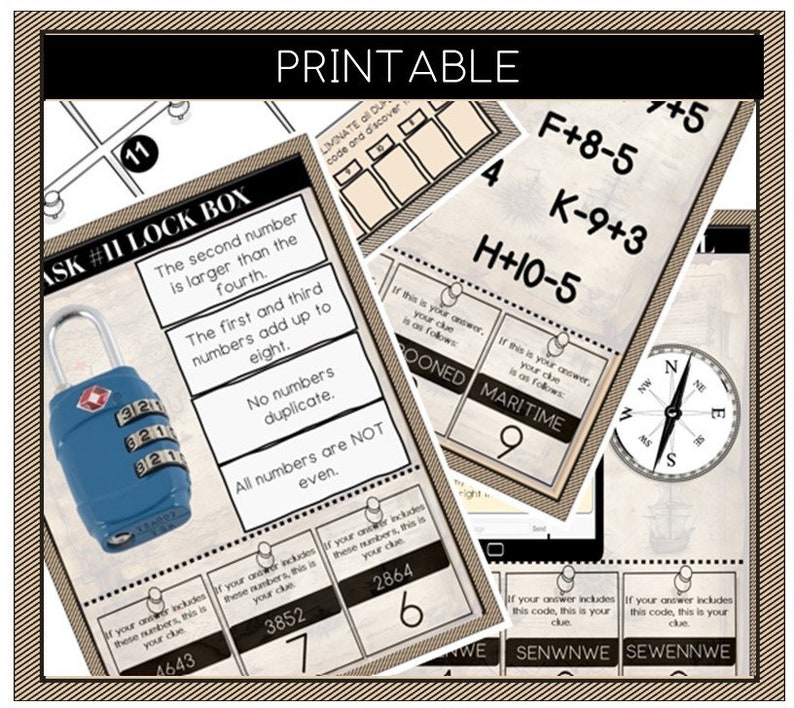 Pirate Plunder Printable Escape Room Party Game - Etsy