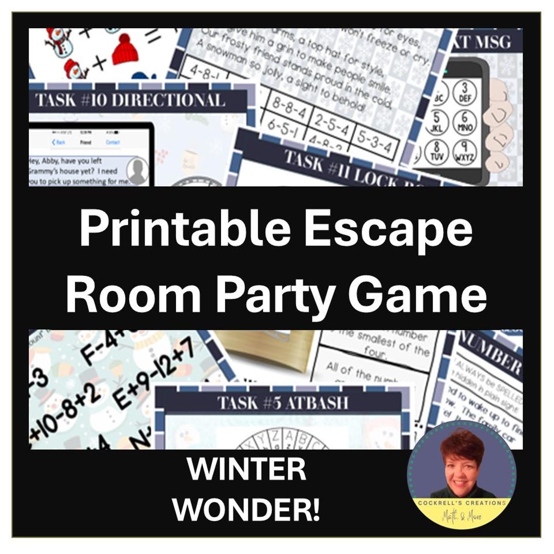 Snowman Winter Wonders Escape Room Printable Game (ages 7+) - Etsy