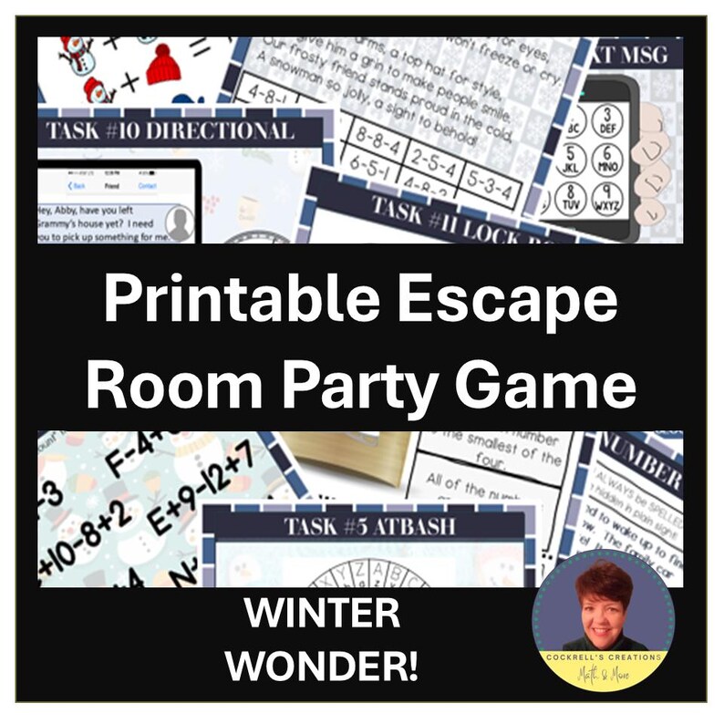 Christmas/holiday Escape Room Bundle: Printable Party Games for Kids-no ...