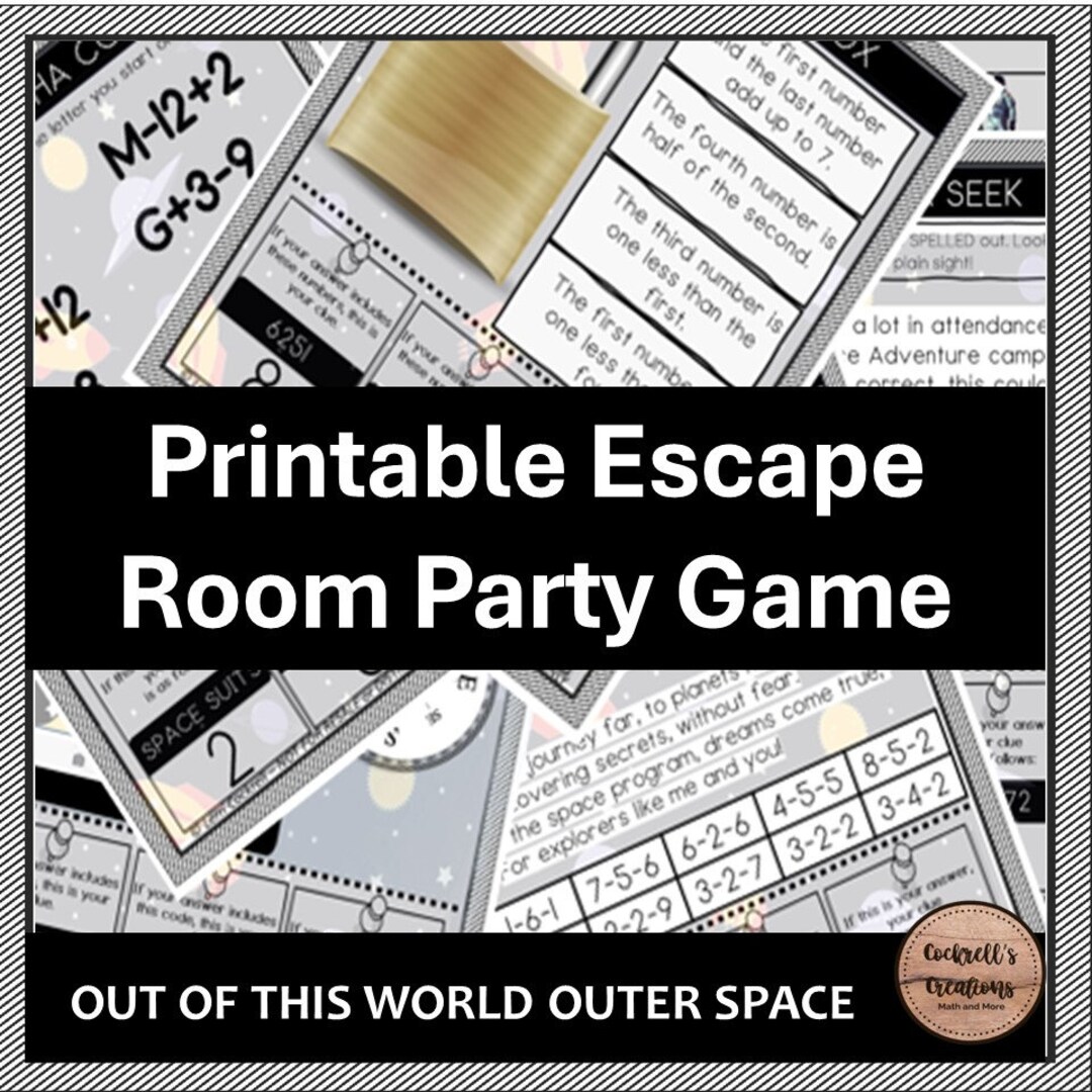 Out of This World! Outer Space Printable Escape Room Party Game - Etsy