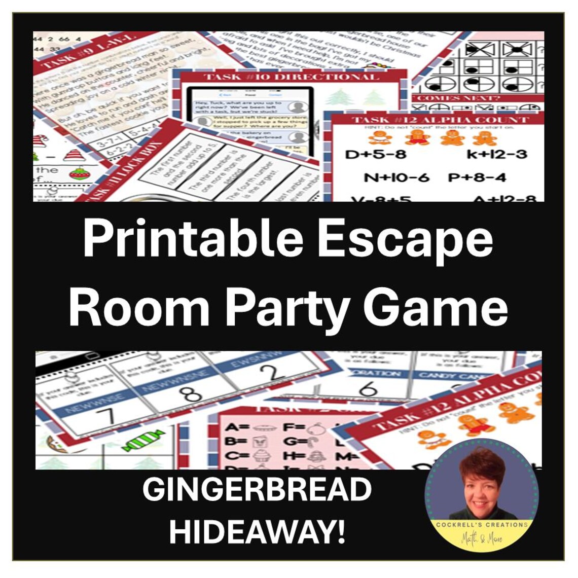 Gingerbread Hideaway Holiday Escape Room Printable Party Game for Kids ...
