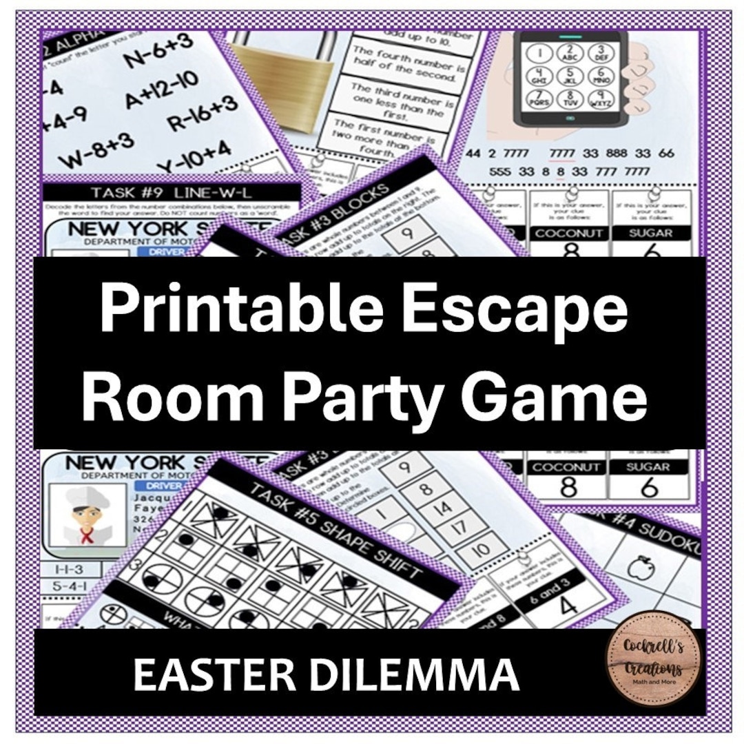 Easter Egg Hunt Printable Escape Room - Etsy