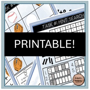 Locked up Legends of Baseball Printable Escape Room - Etsy