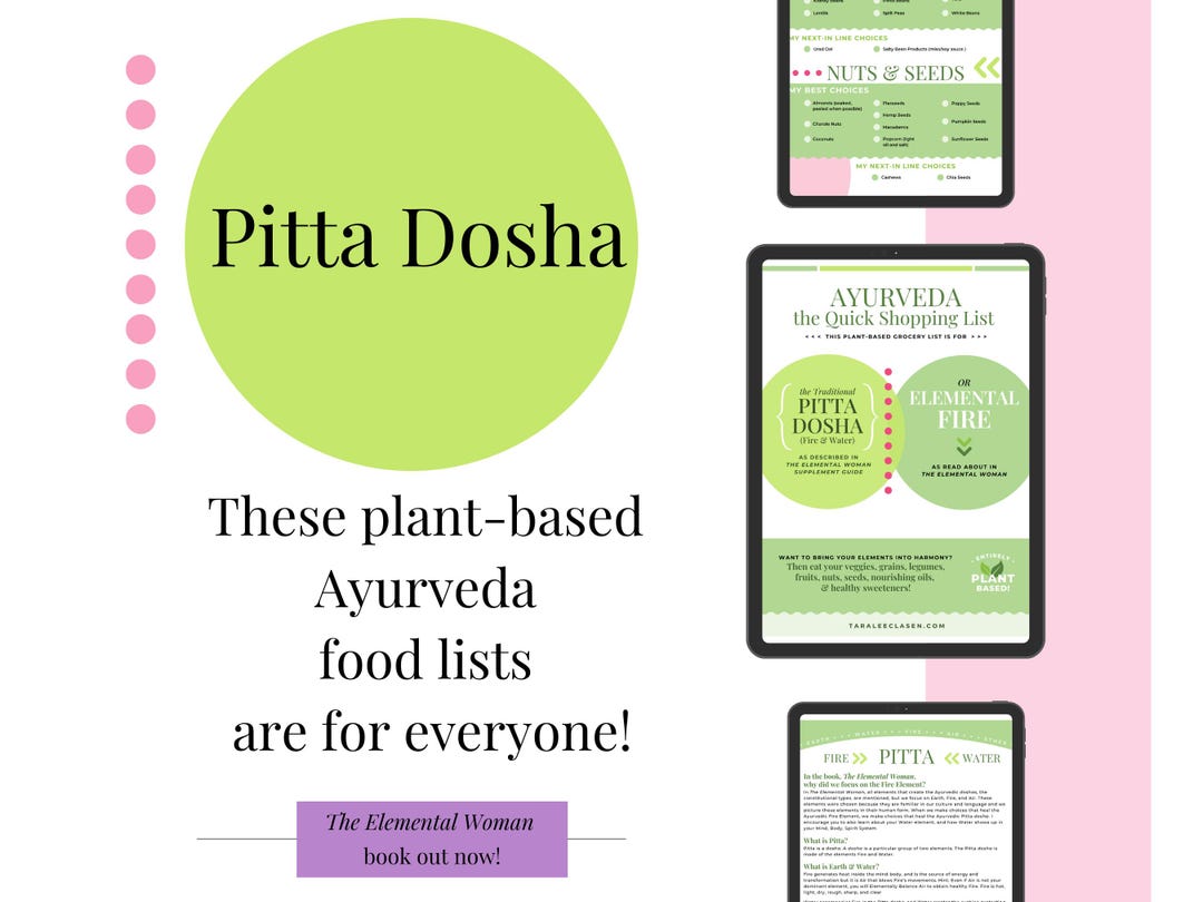 Pitta Dosha Ayurveda Food List PDF Downloadable Guide, Women's Ayurveda ...