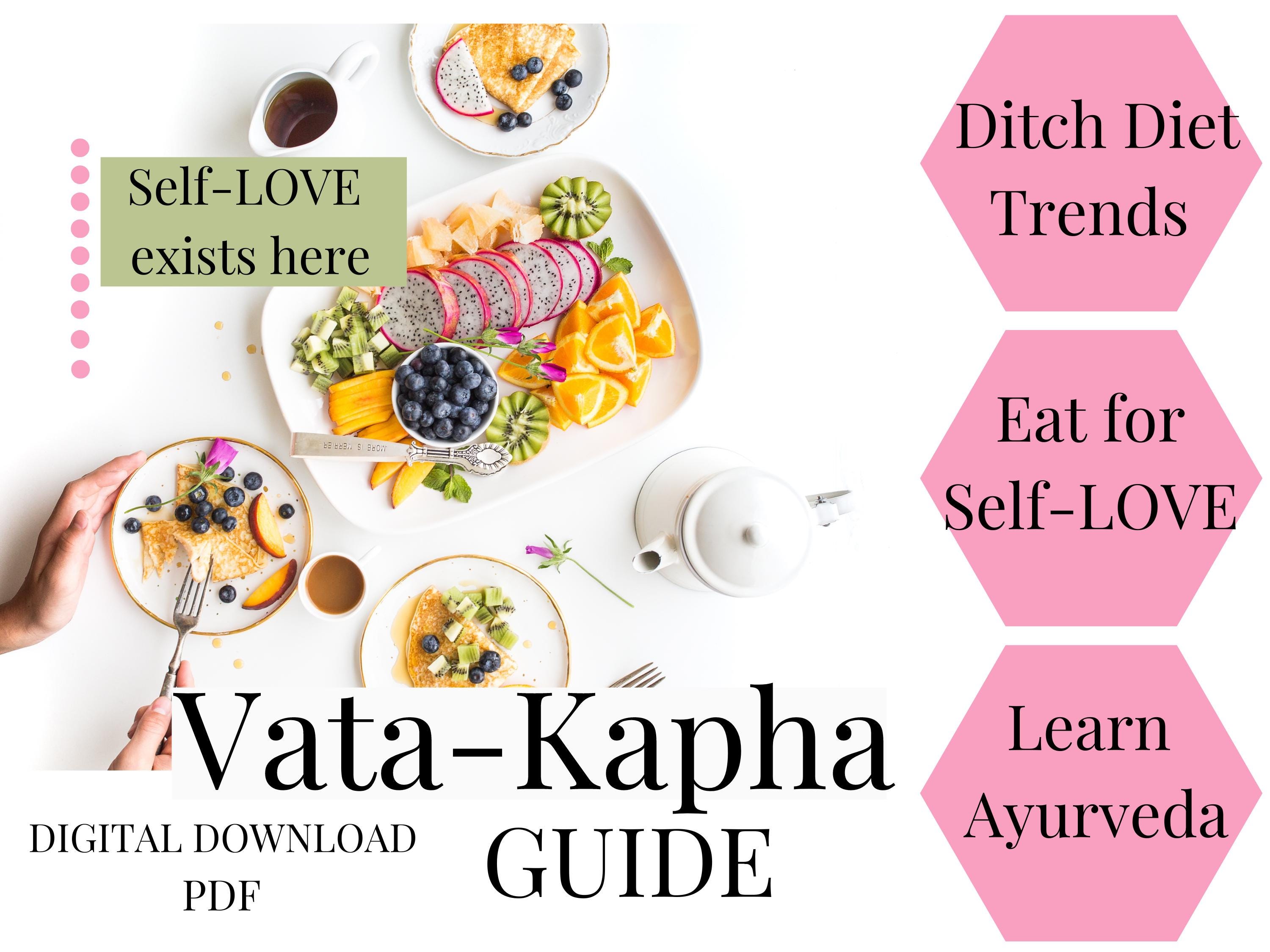 Vata Kapha Dosha Ayurveda Food List Guide PDF, Plant-based Food Chart Printable Digital Download ...