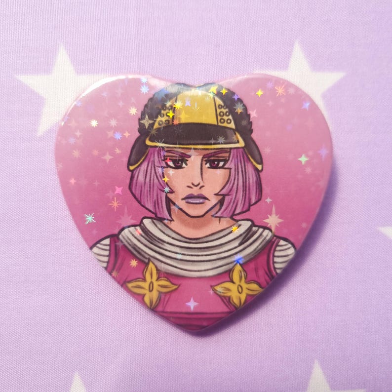 JJBA SBR Holographic Heart Badges - Etsy Australia