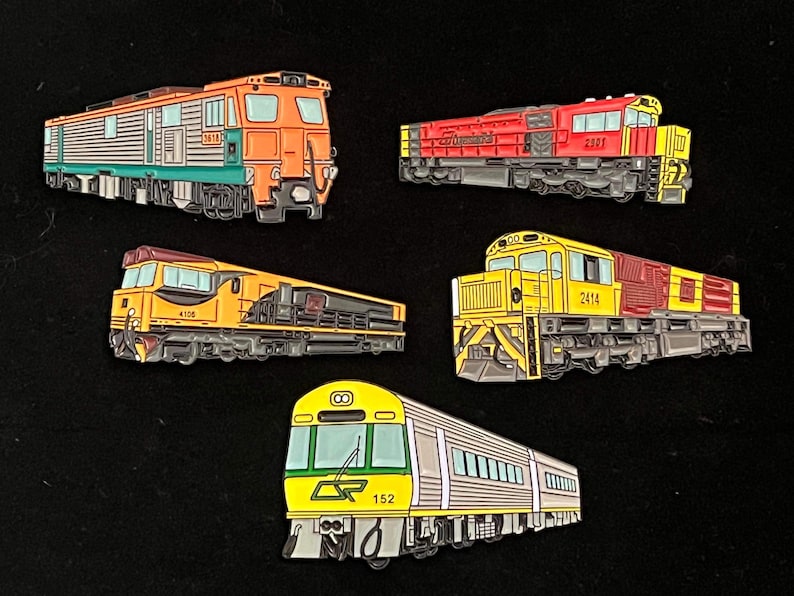 Queensland Train Badges - Series 2 - Set of 5 - Etsy Australia