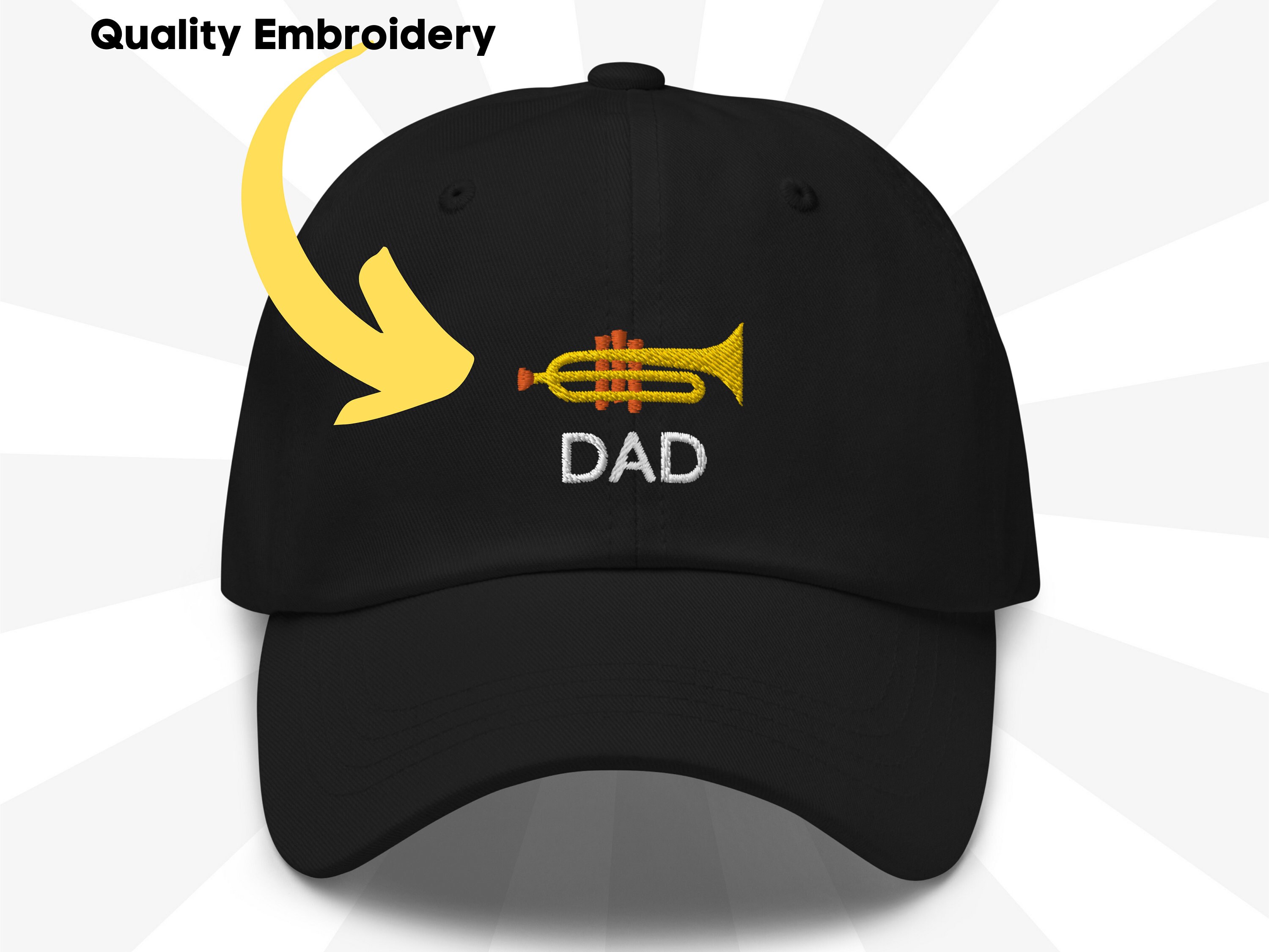 Embroidered Trumpet Dad Hat, Trumpet Dad Cap, Music Dad, Dad Life Hat ...