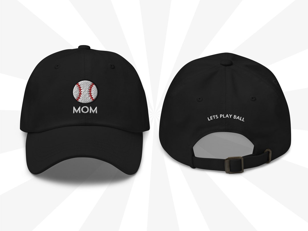 Embroidered Baseball Mom Hat, Lets Play Ball Hat Cap, Embroidery ...