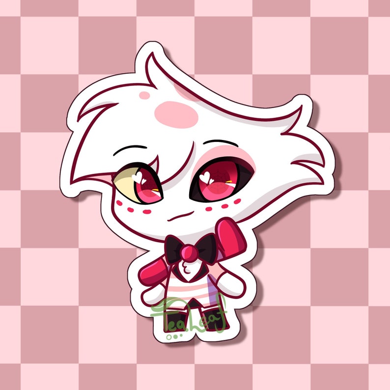 Angel Dust Chibi Stickers: Hazbin Hotel - Etsy UK Angel Dust Chibi Stickers: Hazbin Hotel - Etsy UK