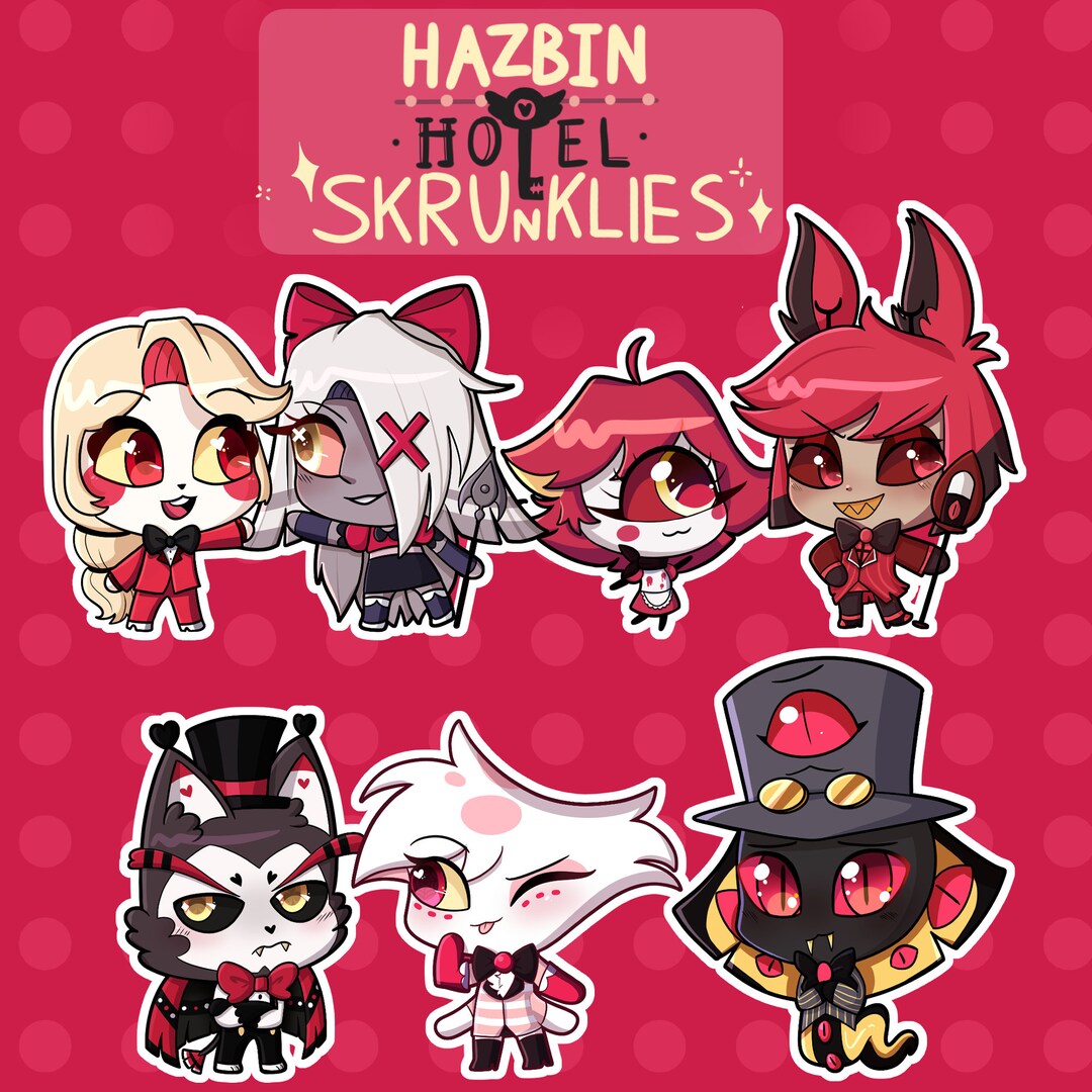 Chibi Hazbin Hotel Keychains Skrunklies PREORDER - Etsy