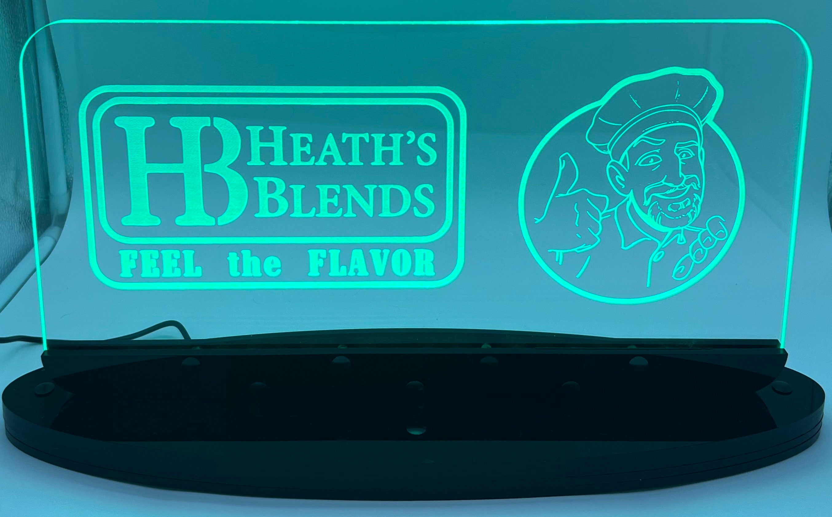 Custom Table Top Multi-color Edge Lit Acrylic Sign Clear - Etsy