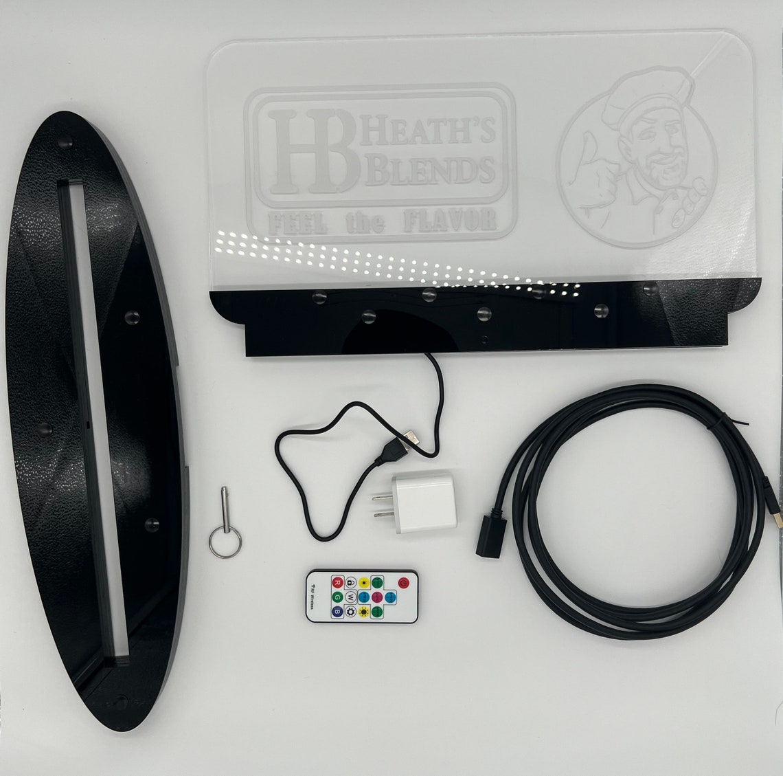 Custom Table Top Multi-color Edge Lit Acrylic Sign Clear - Etsy