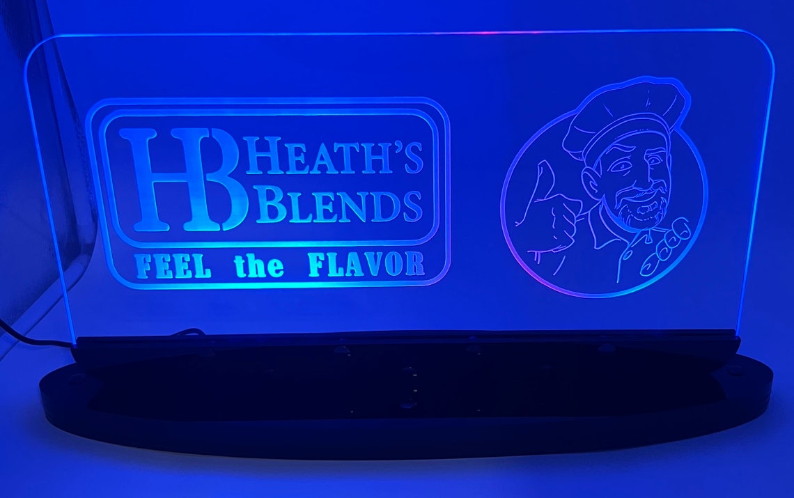 Custom Table Top Multi-color Edge Lit Acrylic Sign Clear - Etsy