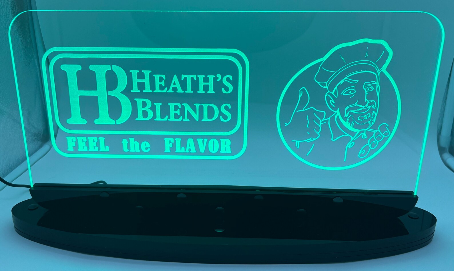 Custom Table Top Multi-color Edge Lit Acrylic Sign Clear - Etsy