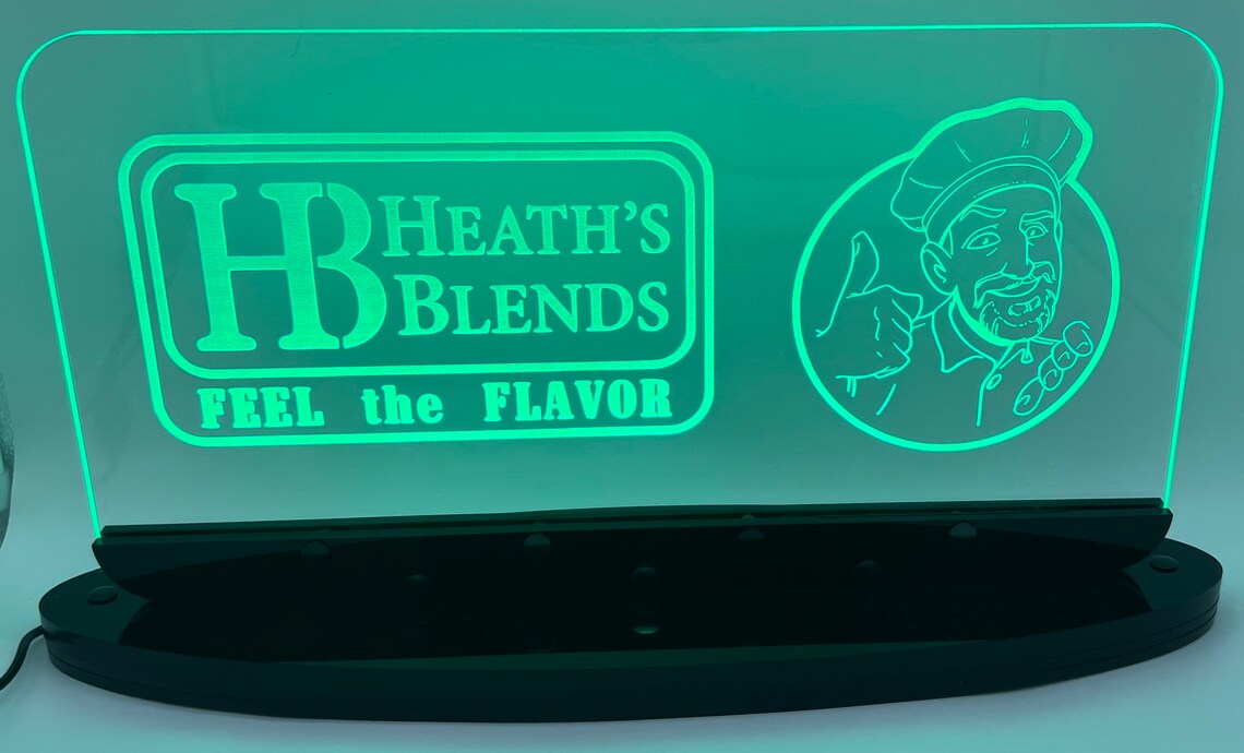 Custom Table Top Multi-color Edge Lit Acrylic Sign Clear - Etsy