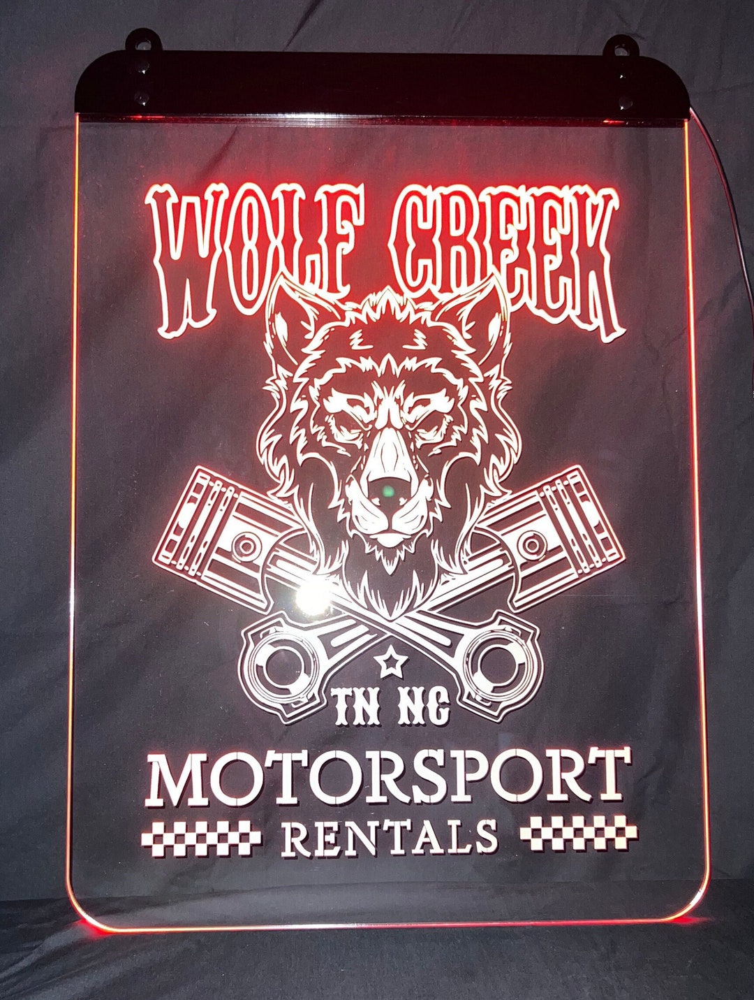 18" Inch Wide Hanging Custom Multi-color Edge Lit Acrylic Sign Clear - Etsy