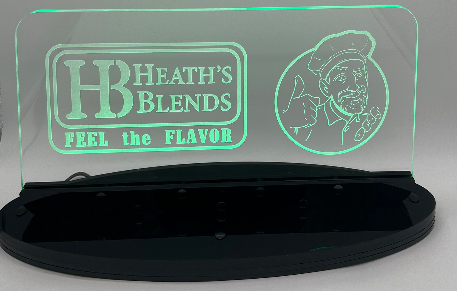 Custom Table Top Multi-color Edge Lit Acrylic Sign Clear - Etsy