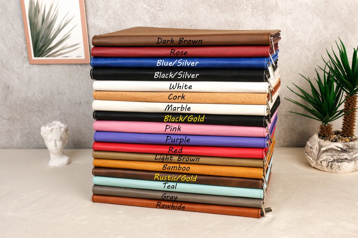 Personalized Zipper Portfolio, Leather Journal, Custom Notebook ...