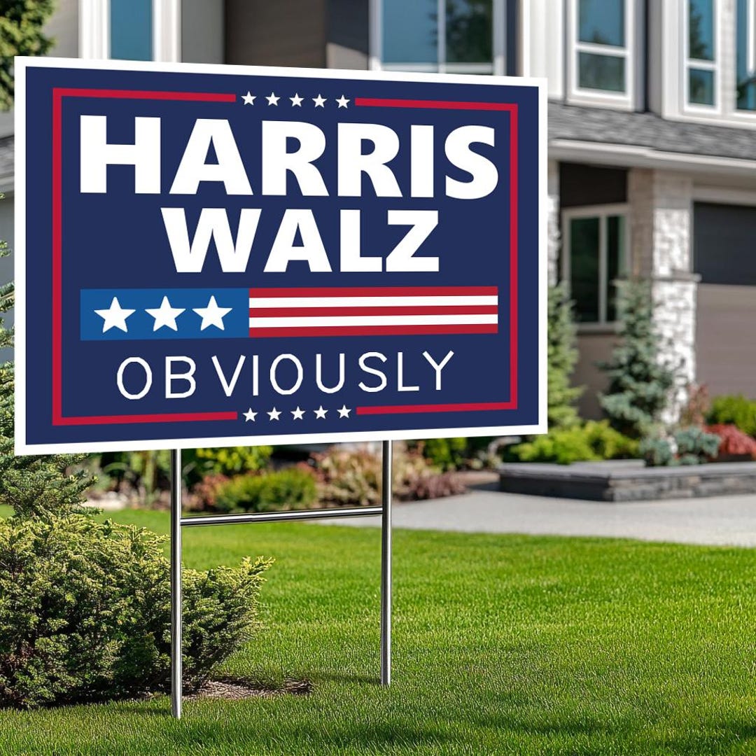Harris Walz Yard Sign, Kamala Harris Lawn Sign, Supporter Kamala Harris ...