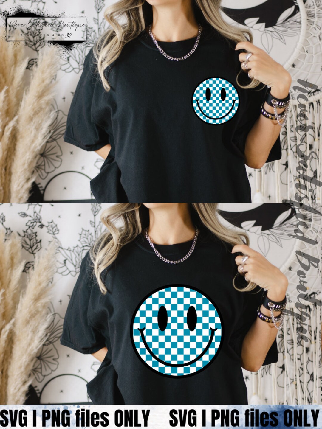 Checkered Smiley-svg/png Onlydigital Download ONLY - Etsy