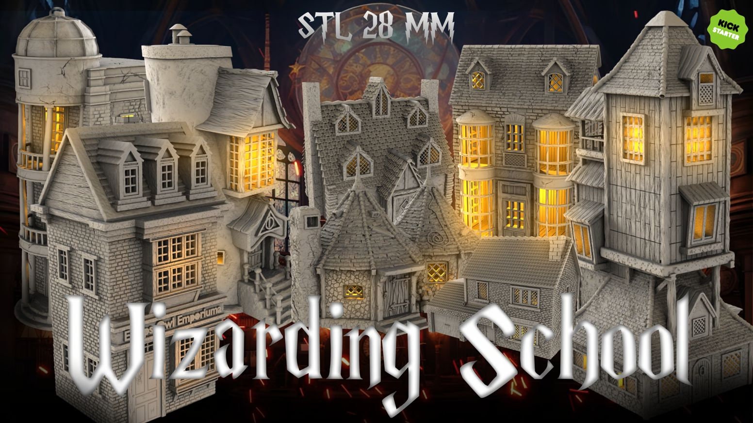 Wizarding School - Eight 3d Printable Buildings and Houses - Etsy