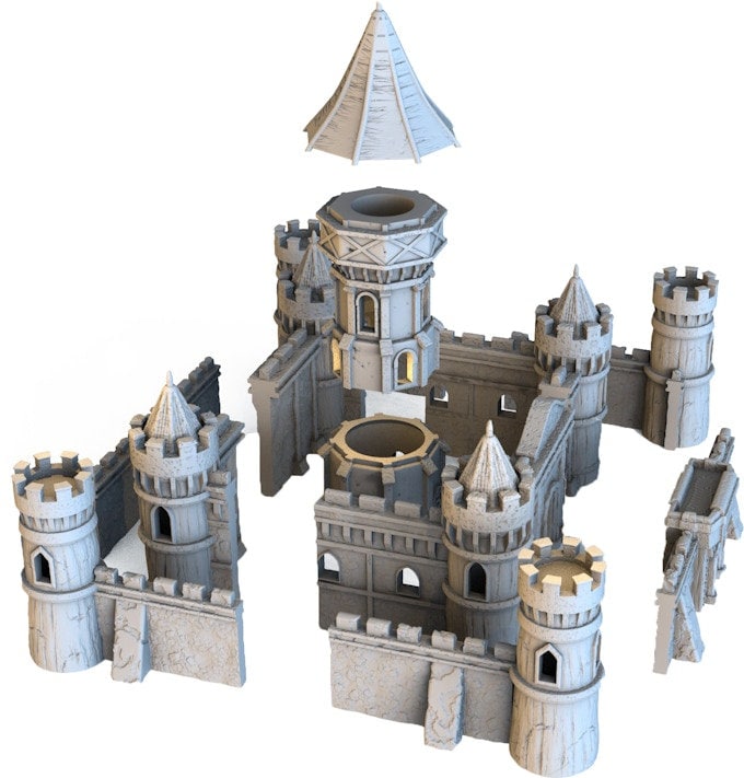 Medieval Castle - 3d Printable STL Model - Etsy