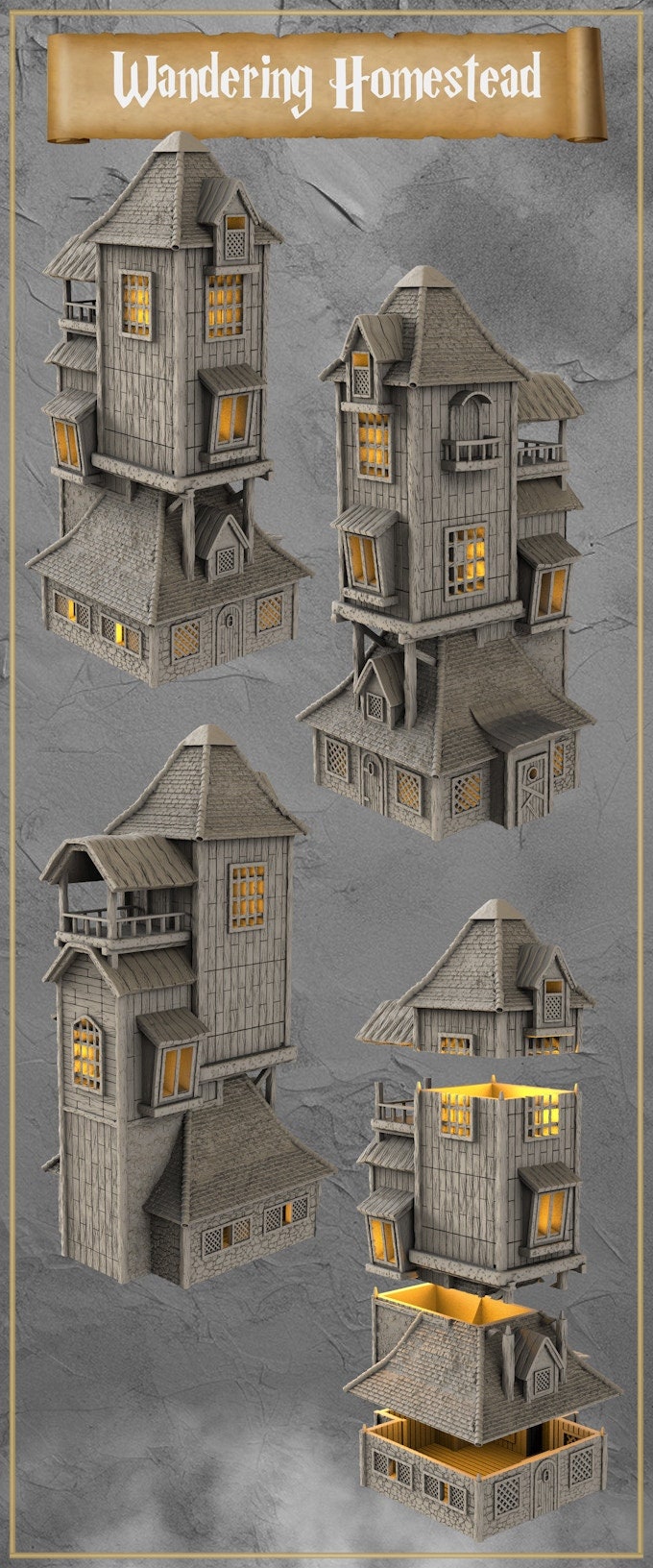 Wizarding School - Eight 3d Printable Buildings and Houses - Etsy