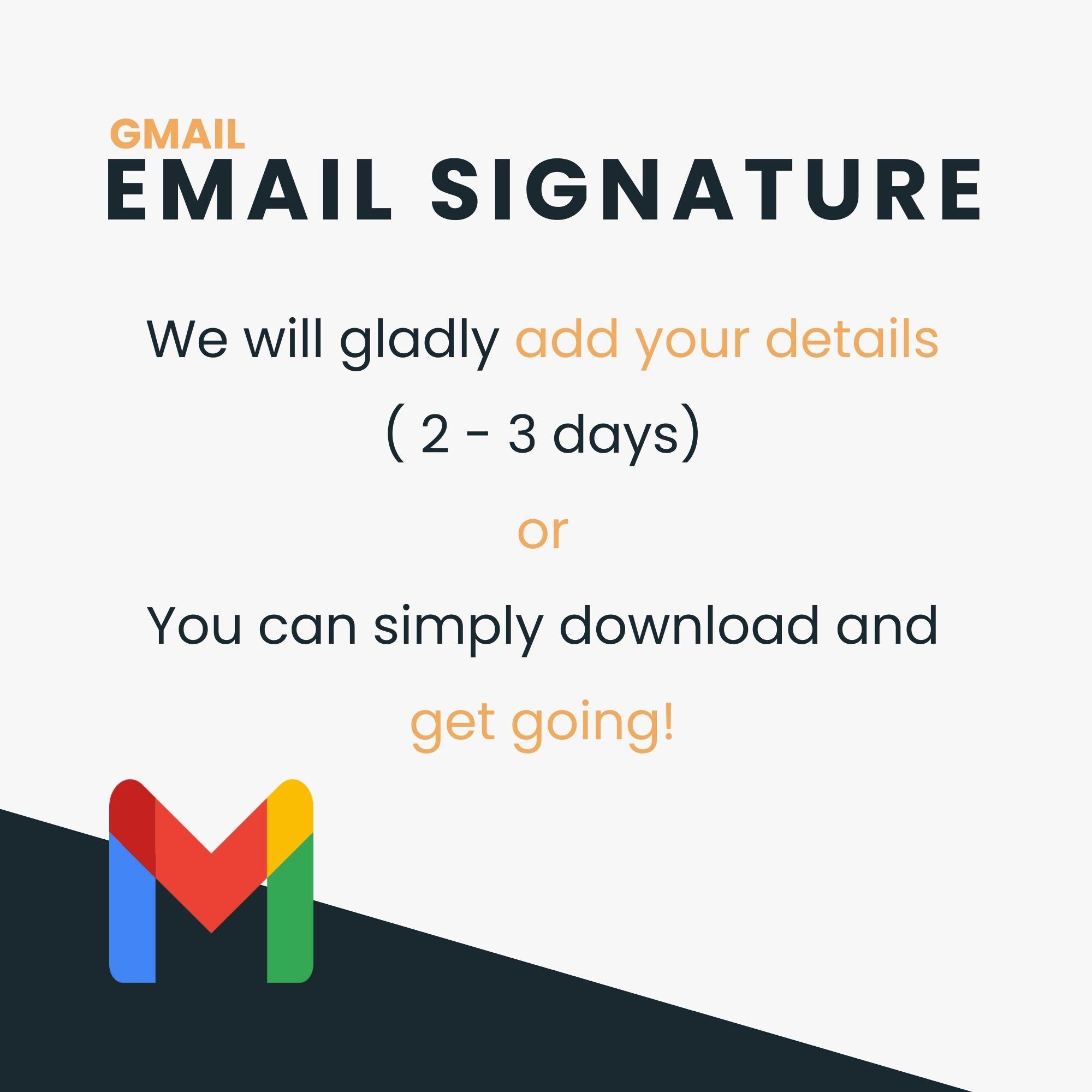 Gmail Email Signature Template Easily Edit in Google Docs Digital ...