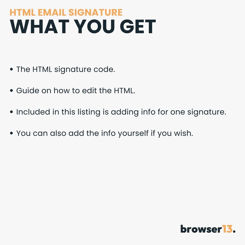 HTML Email Signature Template Email Template Editable Signature ...
