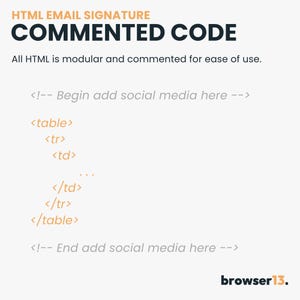 HTML Email Signature Template Email Template Editable Signature ...