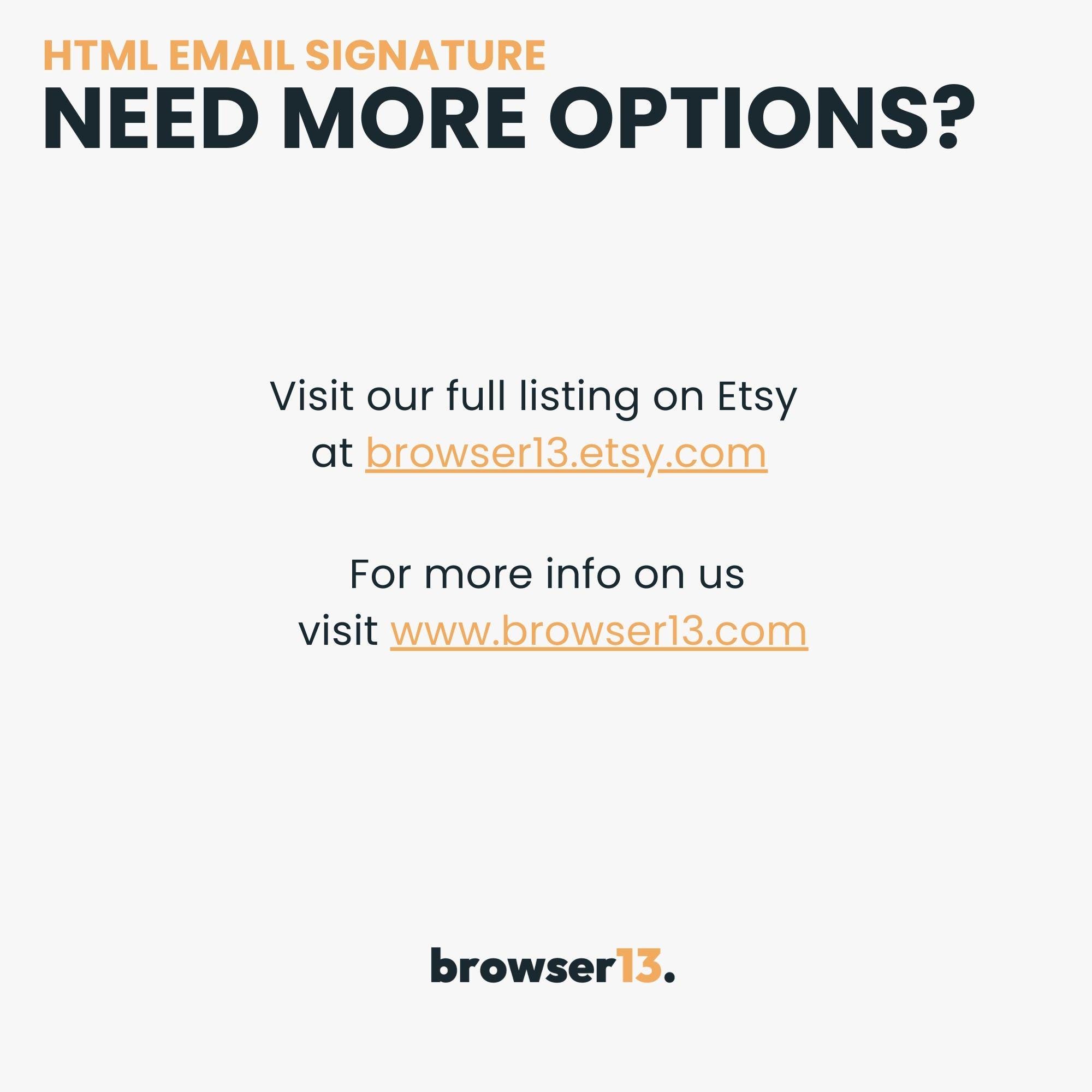 HTML Email Signature Template Email Template Editable Signature ...