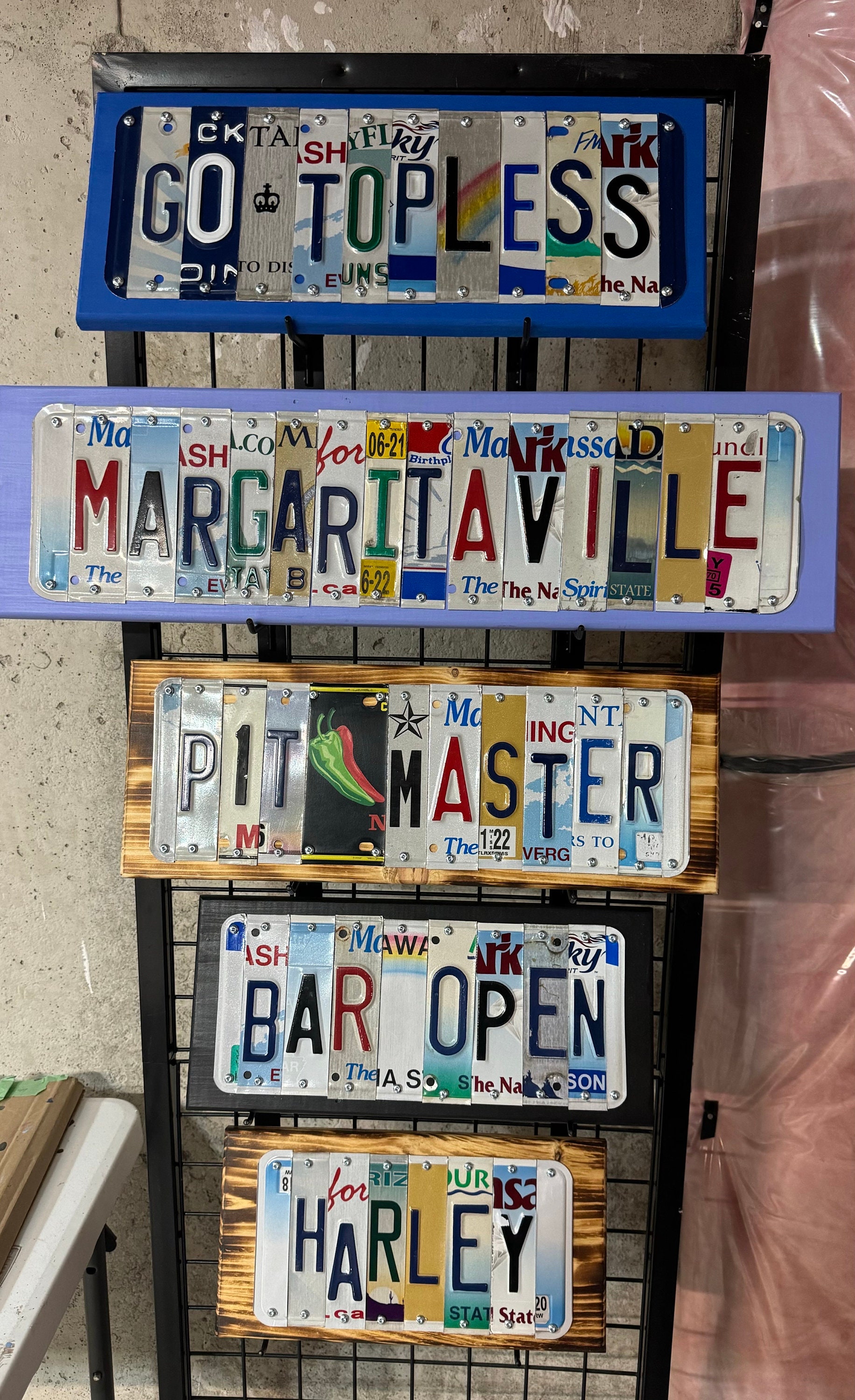 Handmade Sign Made From Expired and Recycled License Plates - Etsy