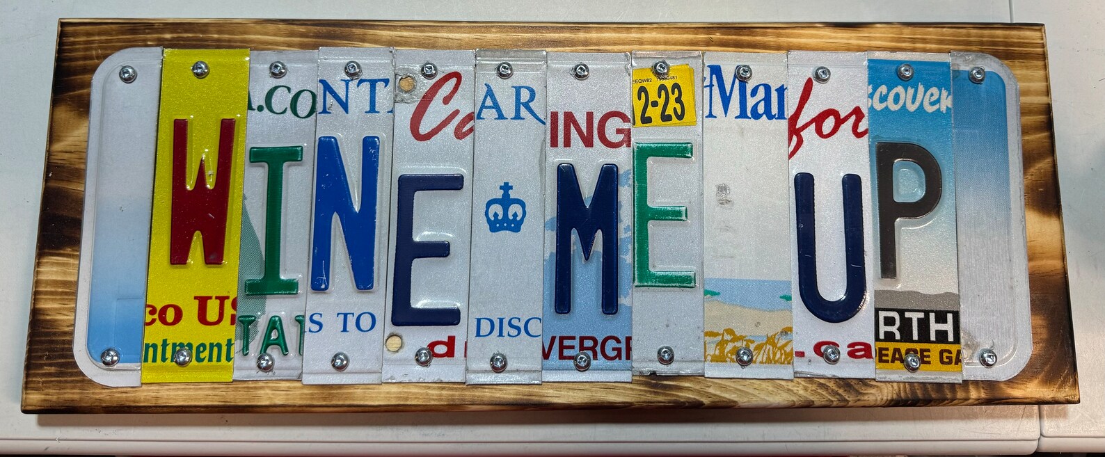 Handmade Sign Made From Expired and Recycled License Plates - Etsy