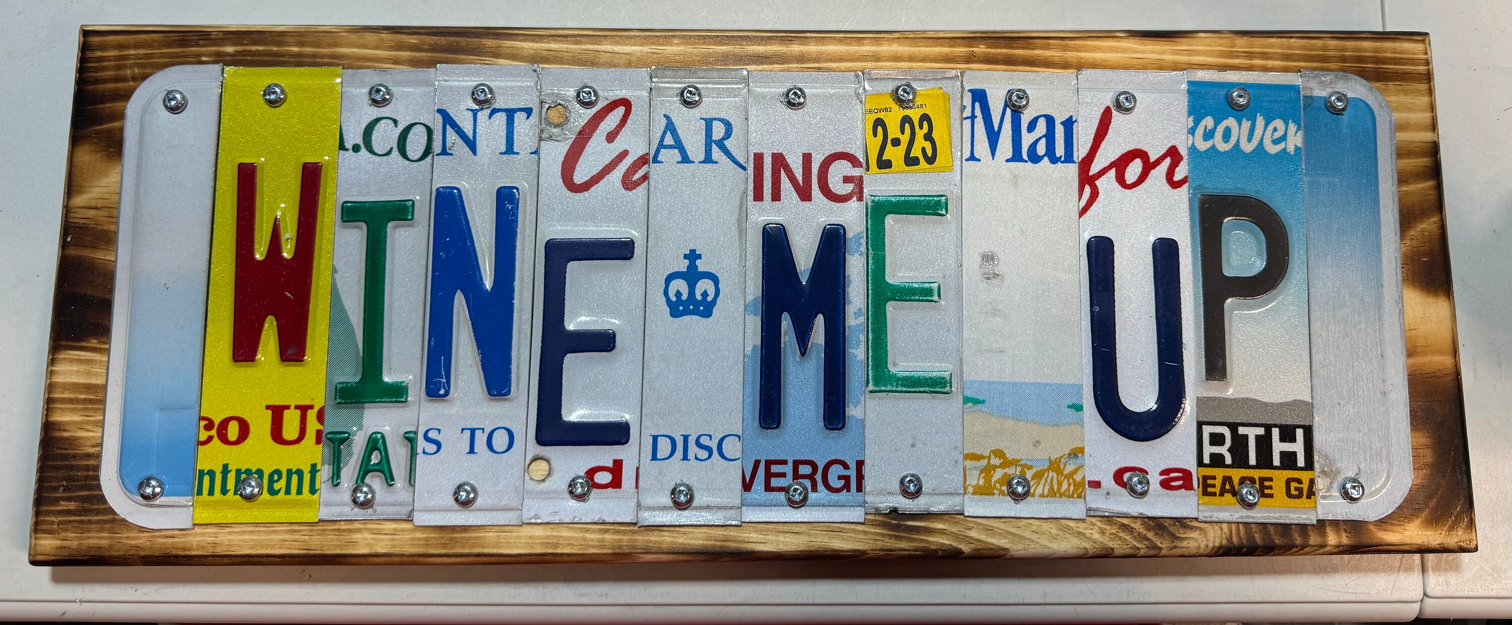 Handmade Sign Made From Expired and Recycled License Plates - Etsy
