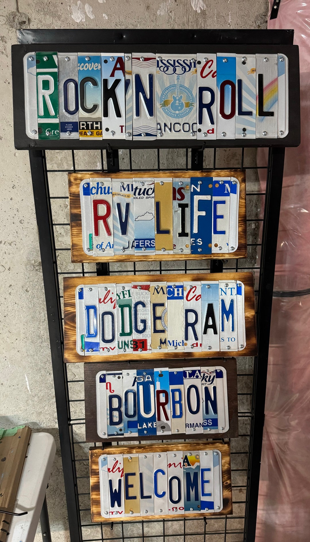 Handmade Sign Made From Expired and Recycled License Plates - Etsy