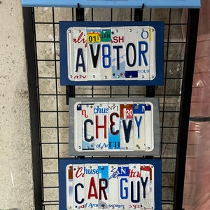 Handmade Sign Made From Expired and Recycled License Plates - Etsy