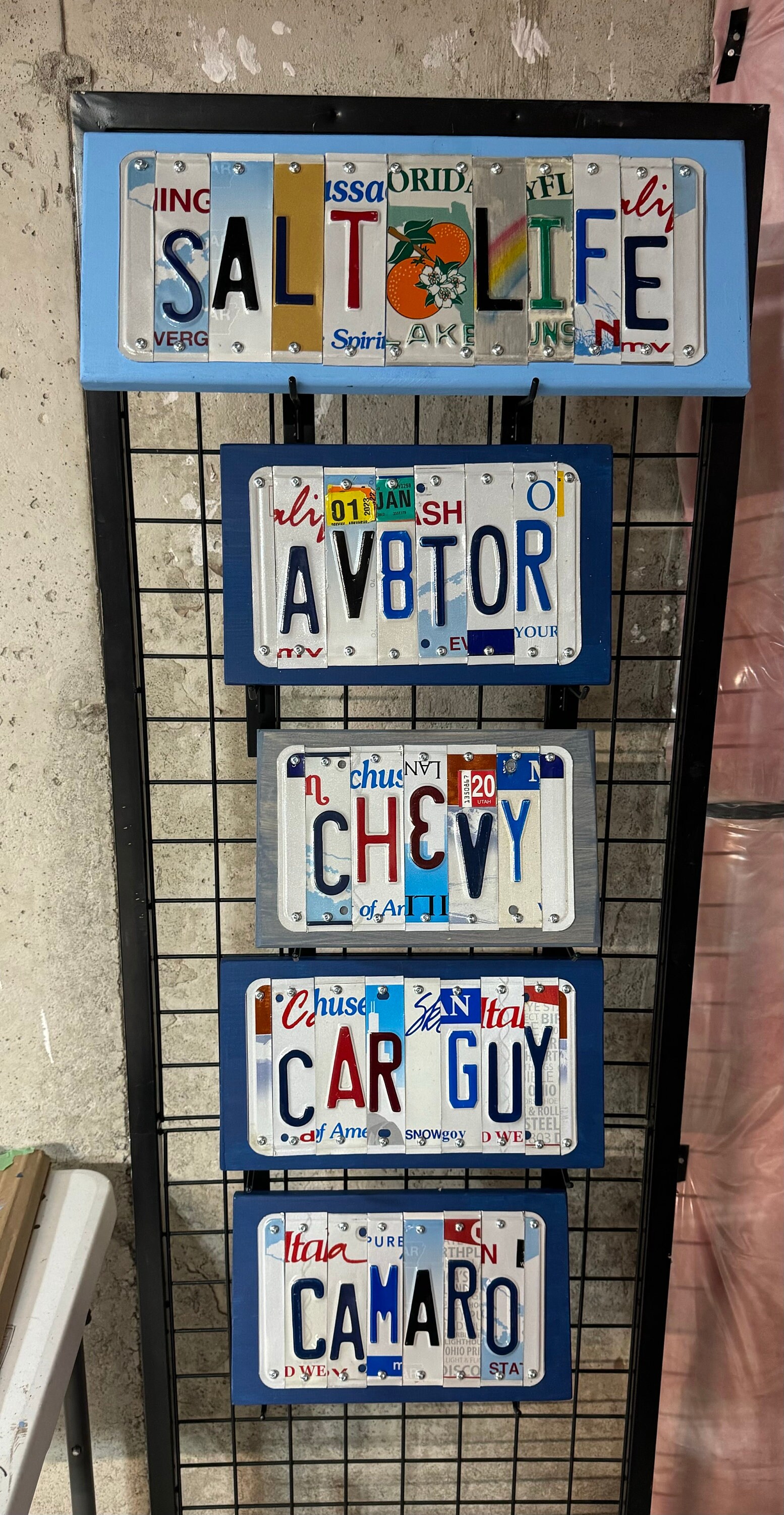 Handmade Sign Made From Expired and Recycled License Plates - Etsy