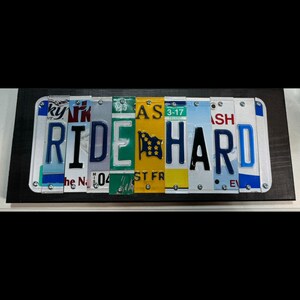 Handmade Sign Made From Expired and Recycled License Plates - Etsy