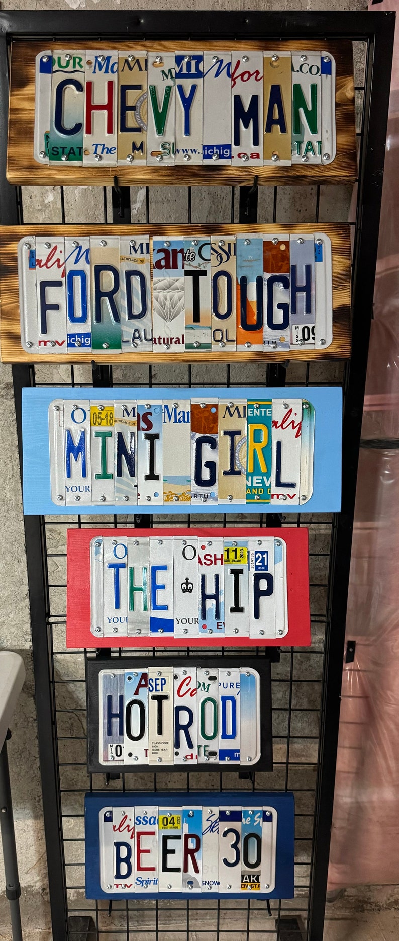 Handmade Sign Made From Expired and Recycled License Plates - Etsy