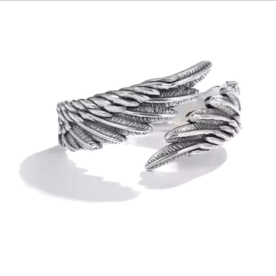 Angel Wing & Dragon Fang Couple Rings - Etsy