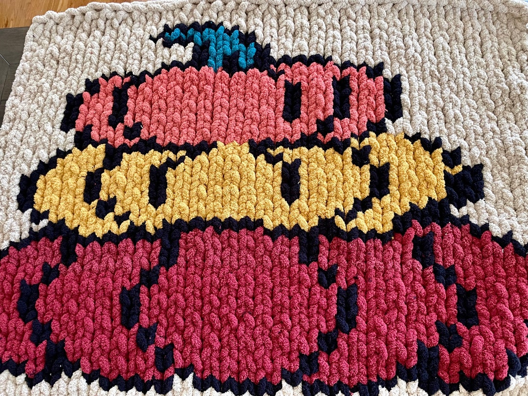 Fall Chunky Blanket Graph Bundle, Pumpkin and Flower Blanket Pattern - Etsy