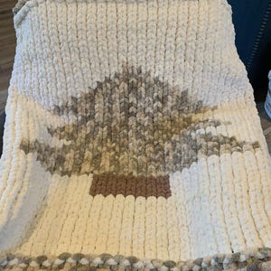 Tree Chunky Blanket Graph Pattern 2 Sizes of the Same Pattern. - Etsy