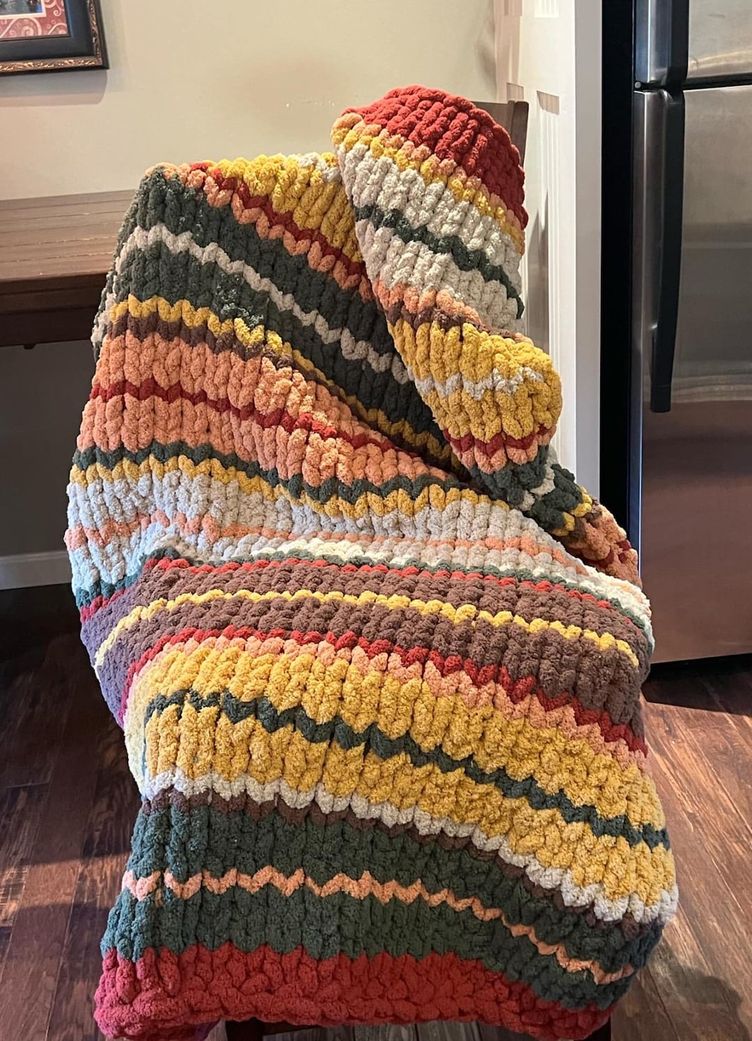 Fall Multiple Colors Chunky Blanket Graph Pattern - Etsy