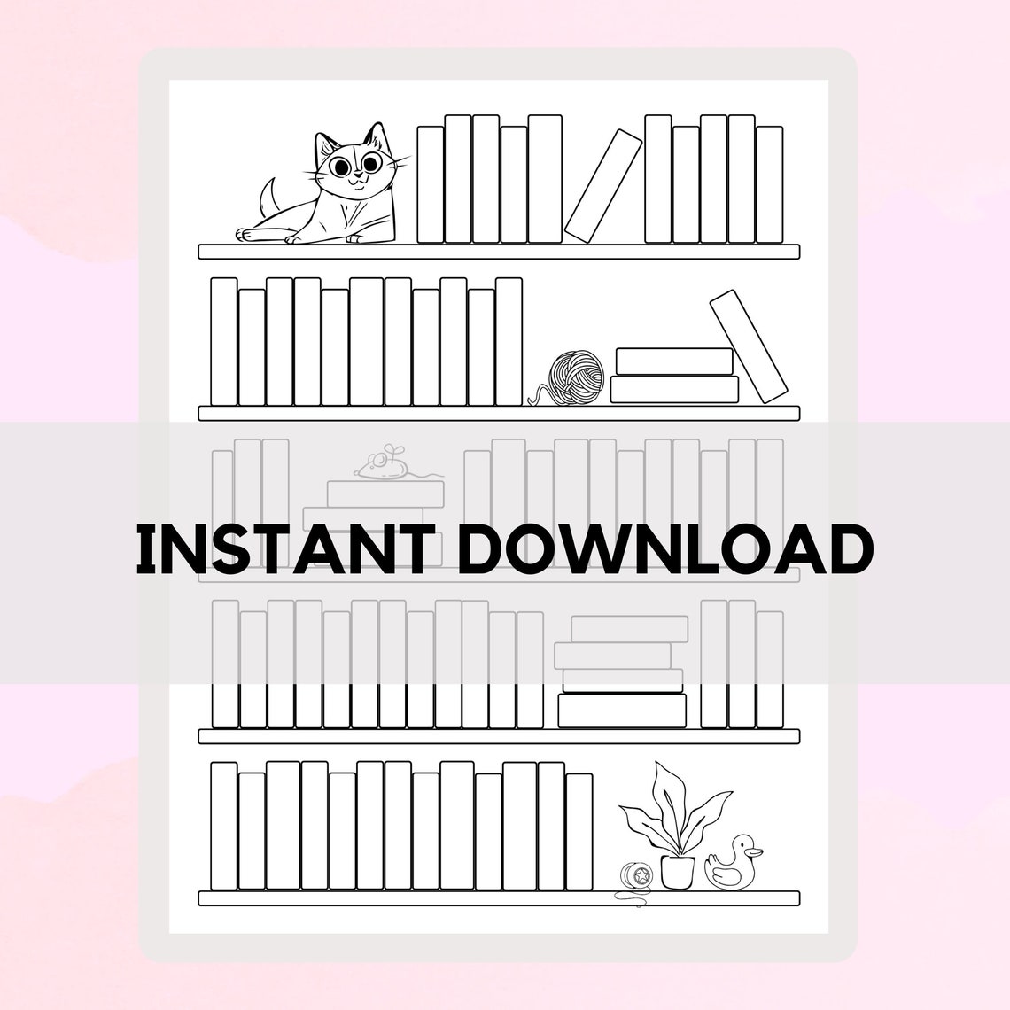 Reading Tracker Printable, Bookshelf Reading Log, Book Tracker ...