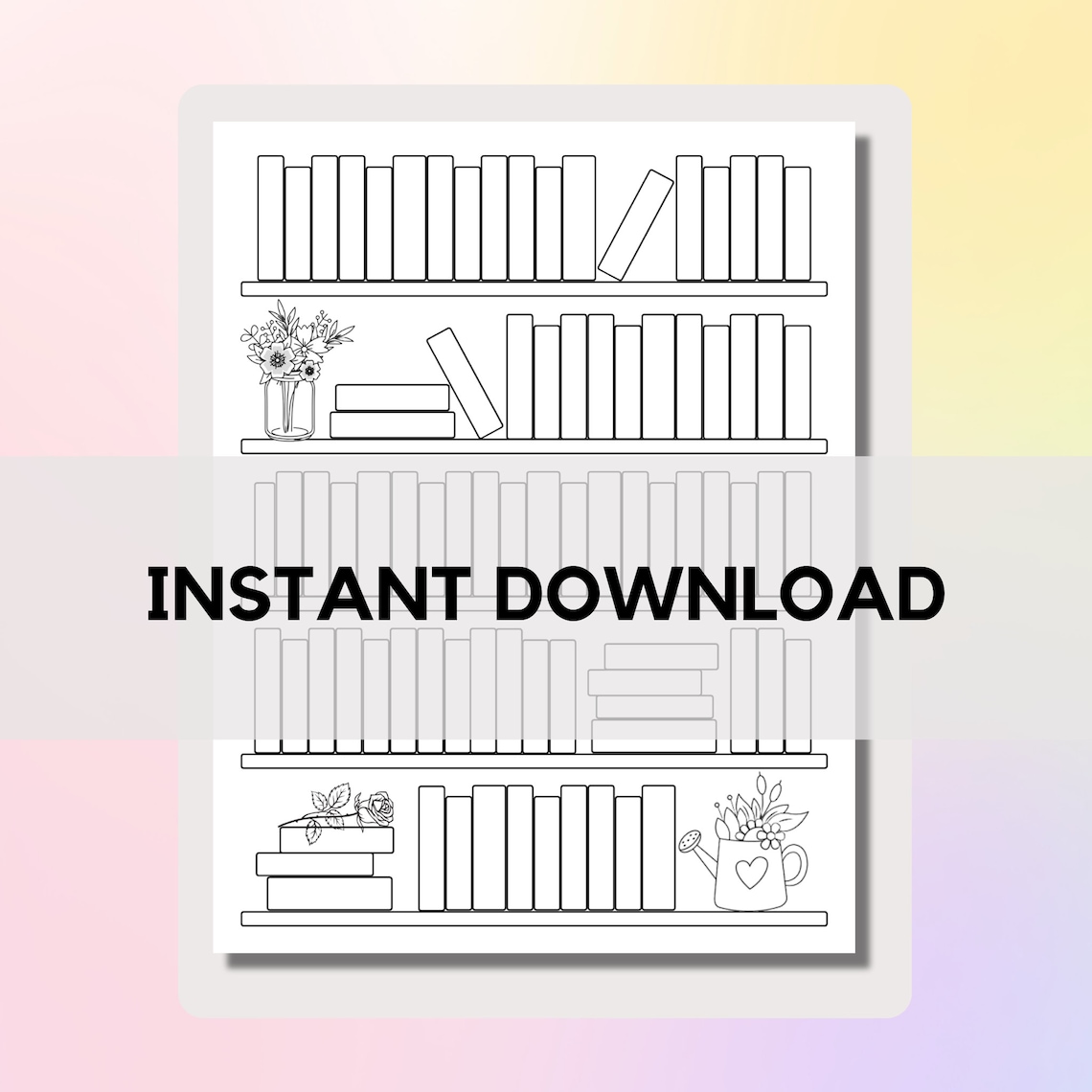 Bookshelf Reading Tracker Printable, 2024 Books Read Printable, Reading ...
