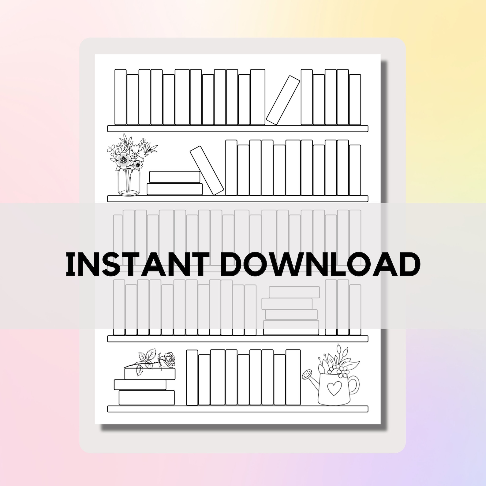 Bookshelf Reading Tracker Printable, 2024 Books Read Printable, Reading ...
